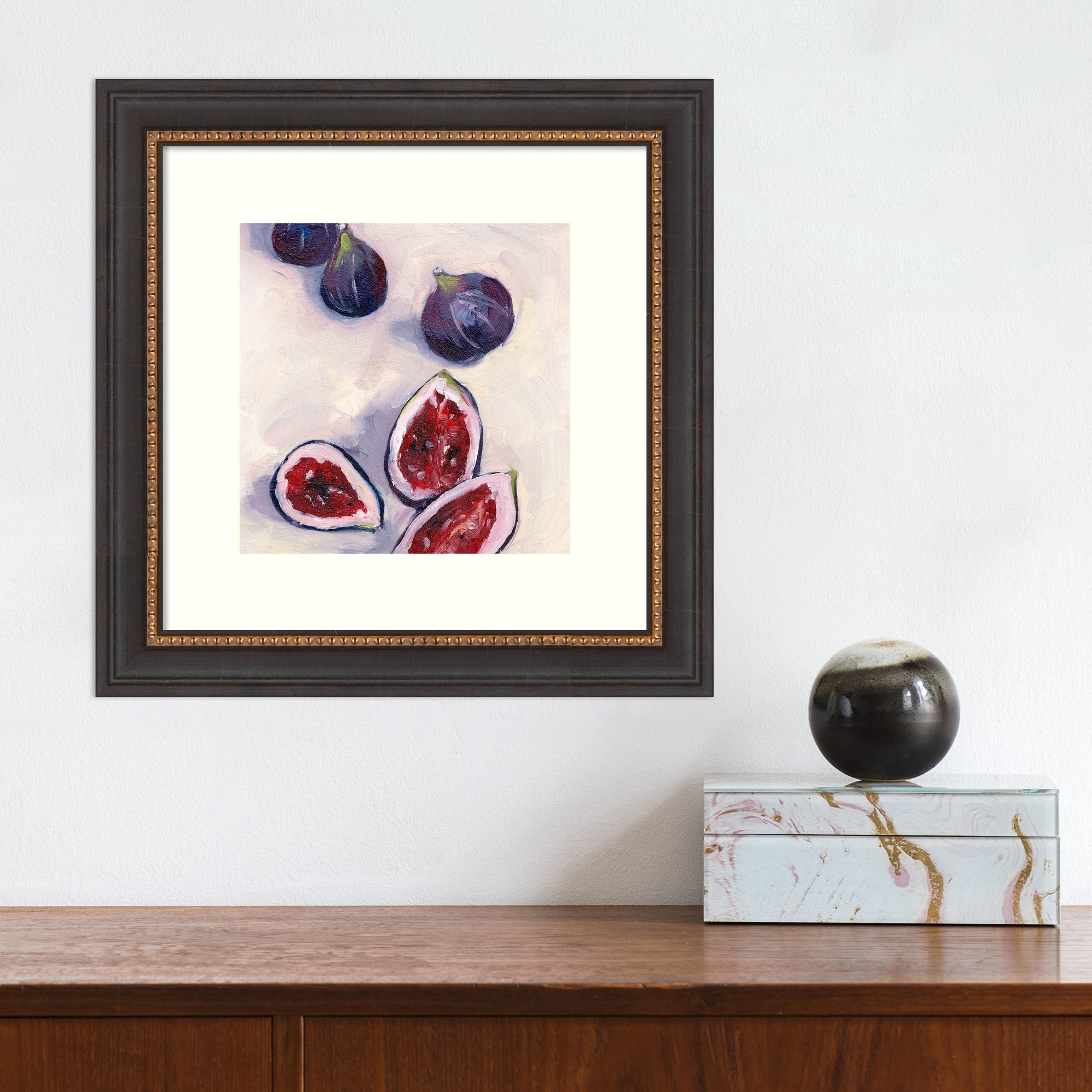 Wildon Home® Figs In Oil II By Melissa Wang Wood Framed Wall Art Print ...