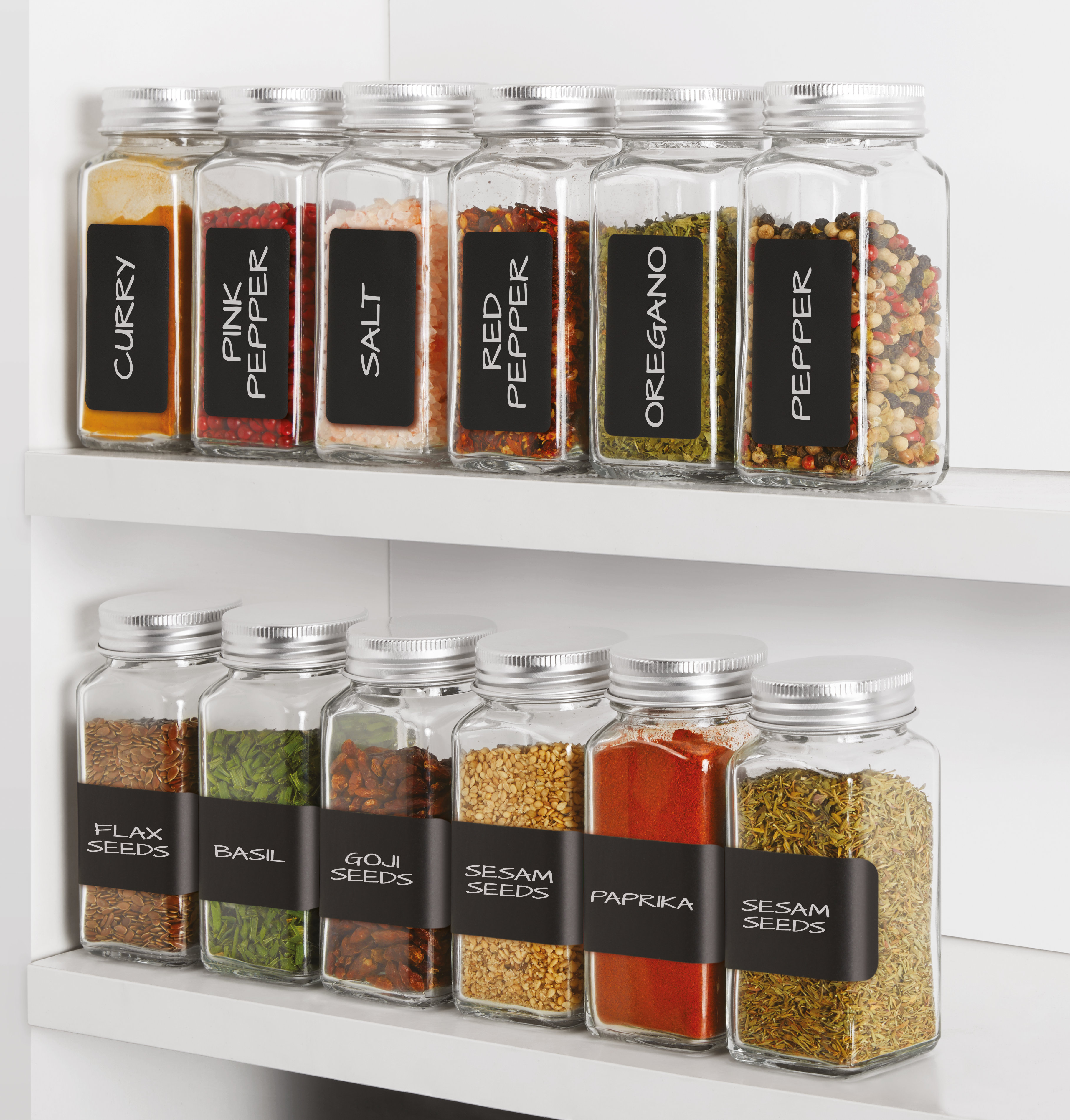 Metaltex Set of 12 shake-it spice jars with shaker inserts | Wayfair.co.uk