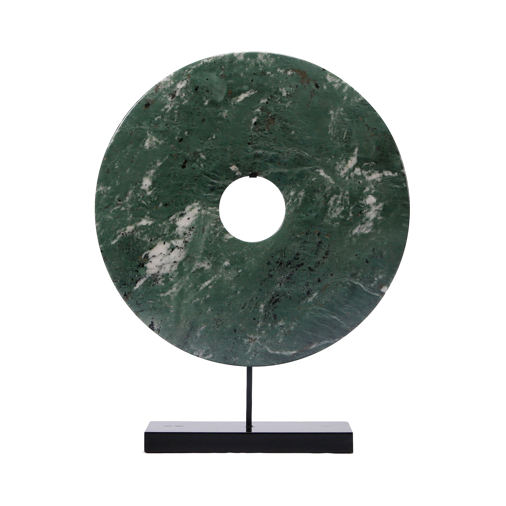 Legend of Asia Jade Disk Sculpture with Base | Wayfair