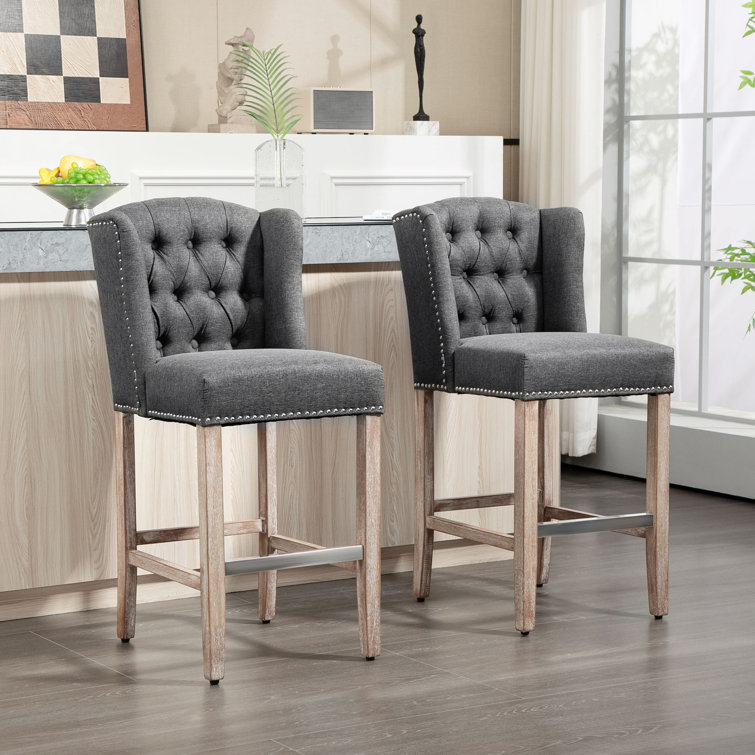 Rosalind Wheeler Counter Height Bar Stools Set of 2 | Wayfair