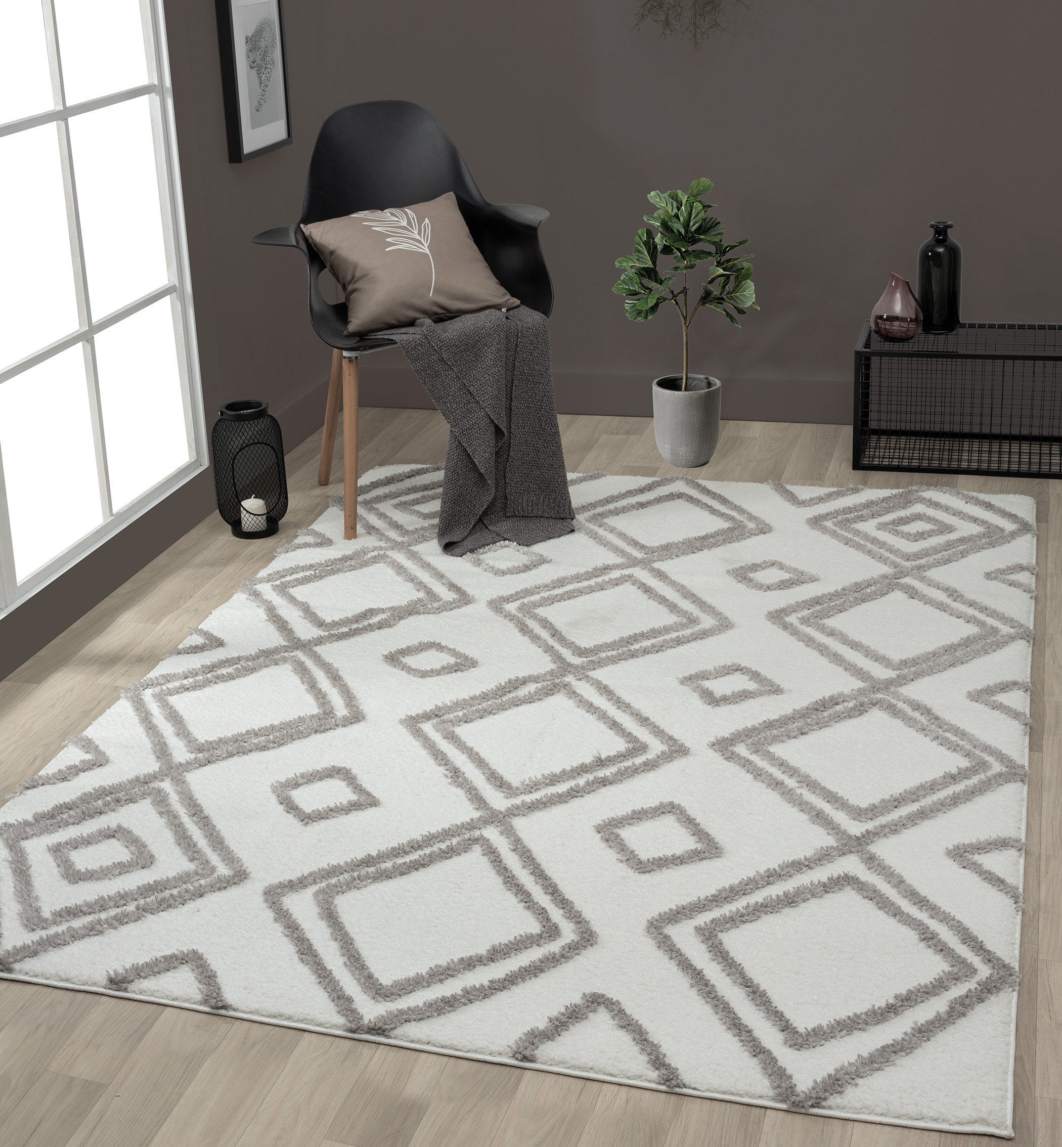 Dakota Fields Amorian Geometric Machine Woven Rectangle 12'6" x 15 ...