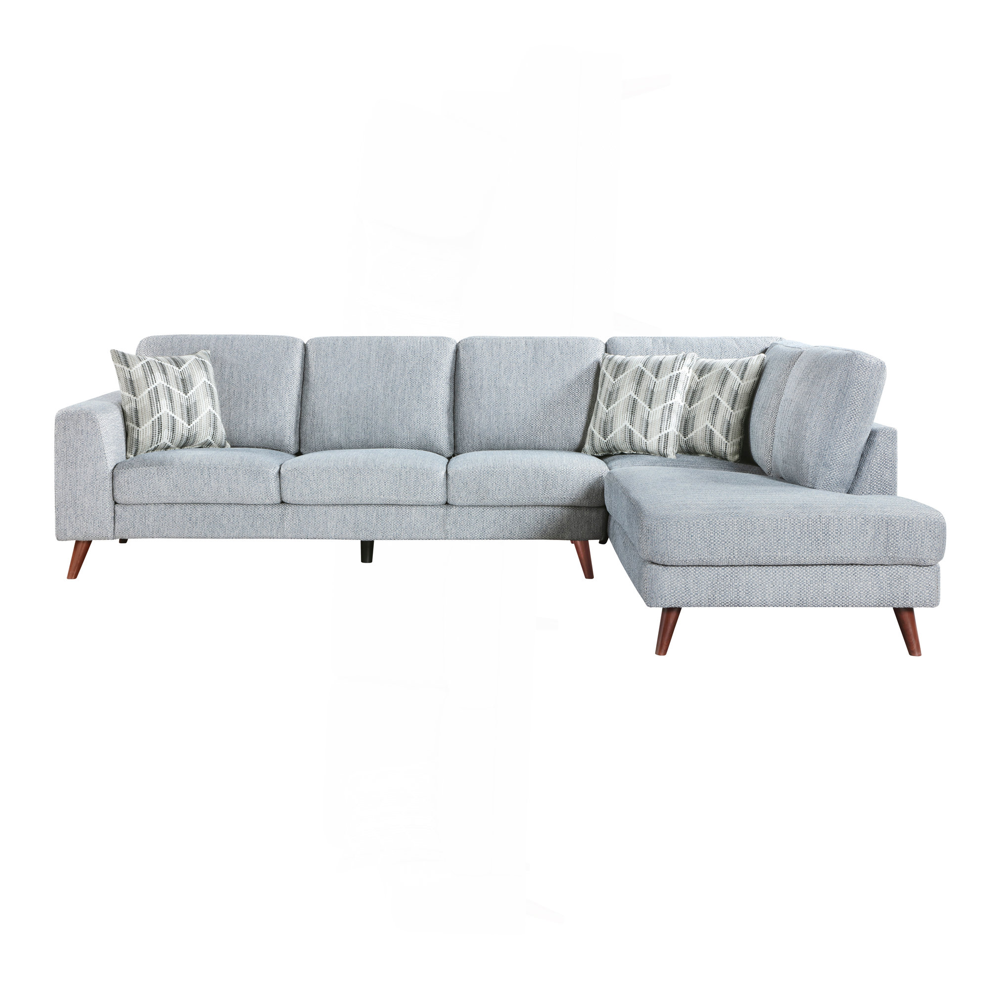 Latitude Run® 2-Piece Sectional With Right Chaise Comfortable Cushions ...