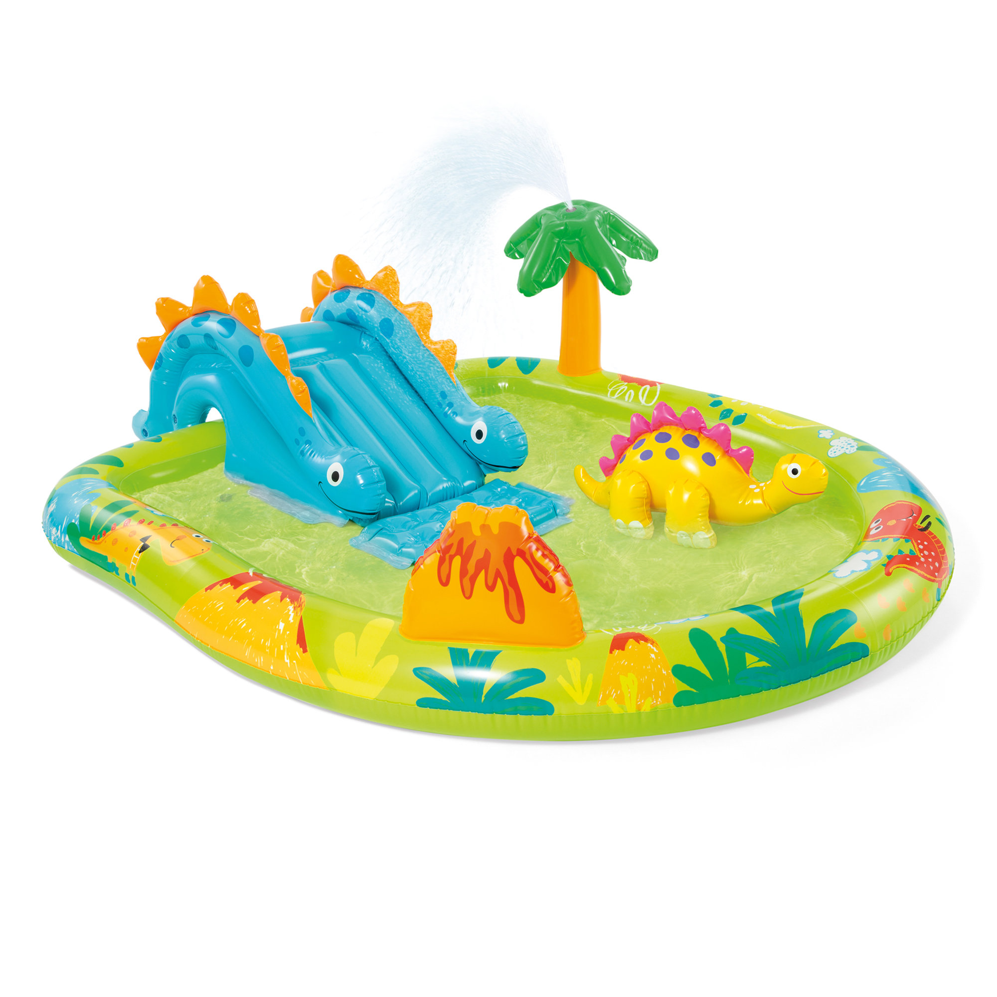 Intex Little Dino Dinosaur Themed Inflatable Backyard Pool Play Center ...