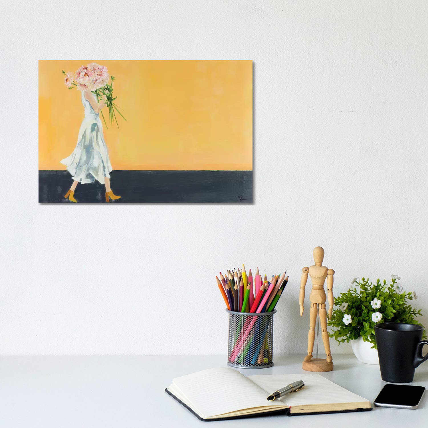 Fairmont Park Cafe Au Lait by Meredith Steele - Wrapped Canvas Painting ...