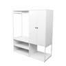 Latitude Run® Garde-robe, armoire blanche avec tablettes, armoire haute ...