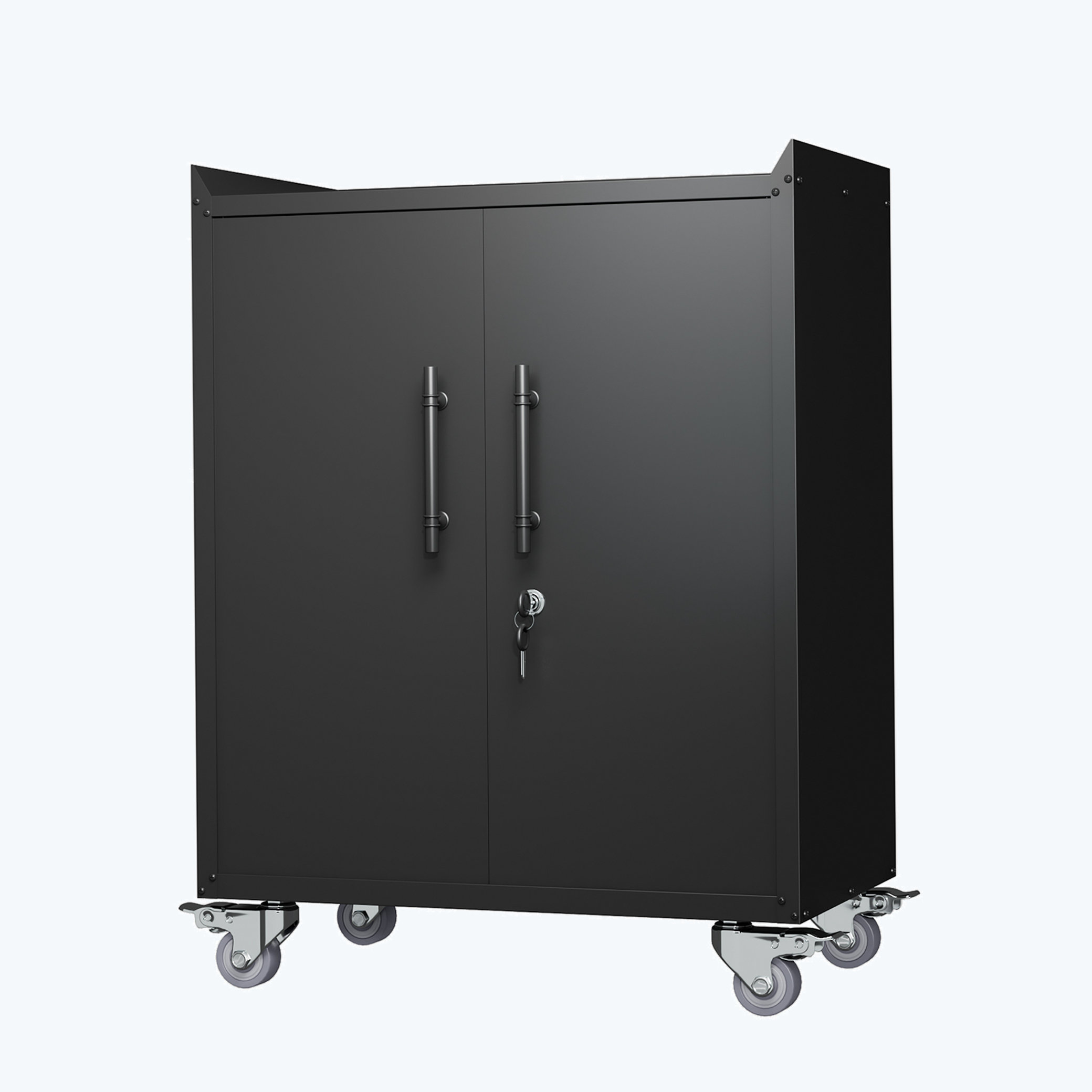 Inbox Zero Malisha Metal Accent Cabinet, Locking Metal Storage Cabinet ...