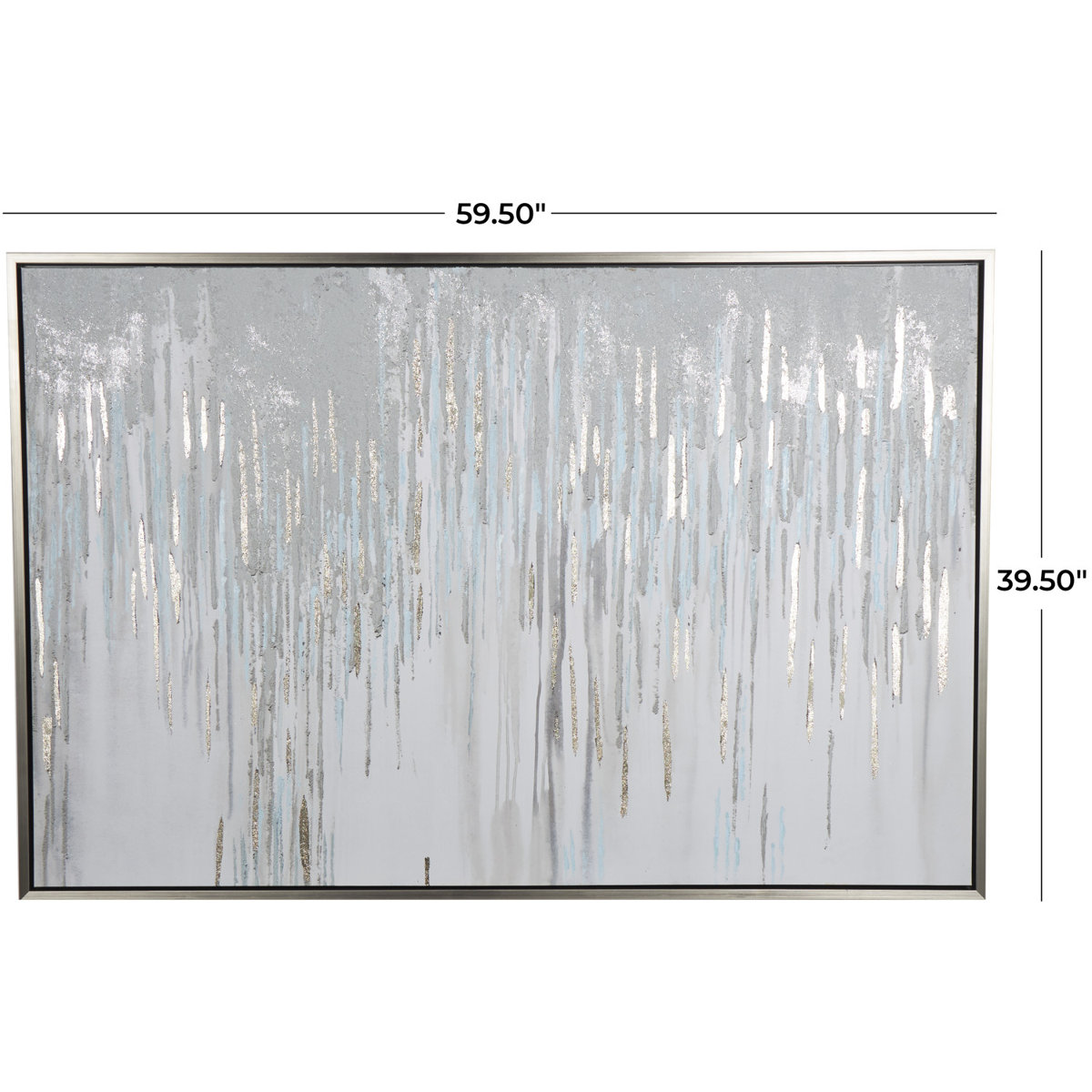 Orren Ellis Melting Abstract - Floater Frame Graphic Art on Canvas ...