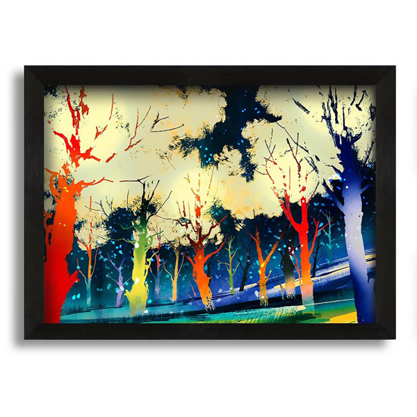 ClassicLiving Disco Trees - Single Picture Frame Painting on Canvas ...