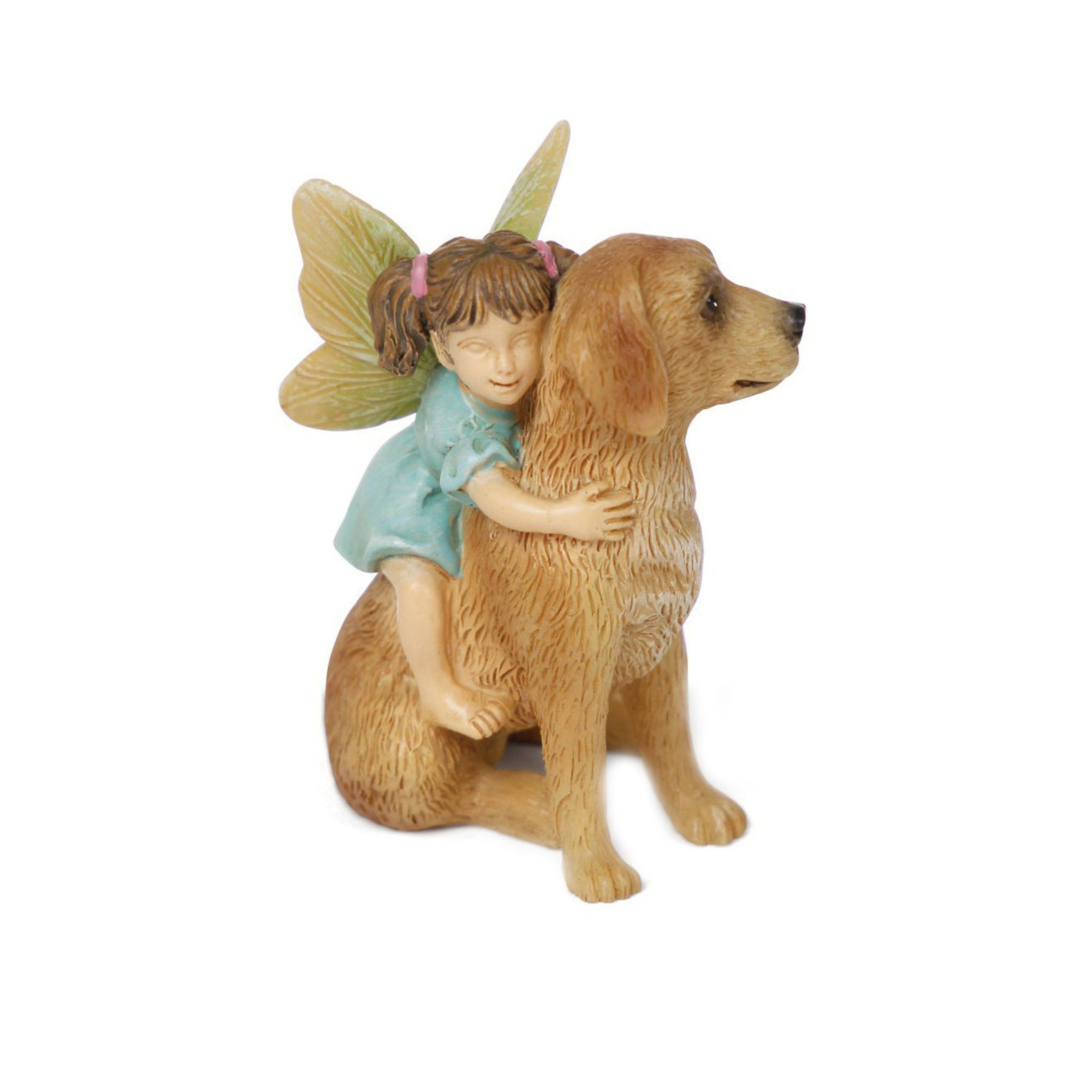 Trinx Janavi Fairy Garden Statue, Fairy Dog | Wayfair