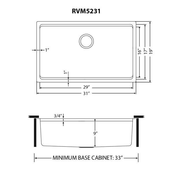 Ruvati 31-inch Undermount Workstation 16 Gauge Stainless Steel Kitchen ...