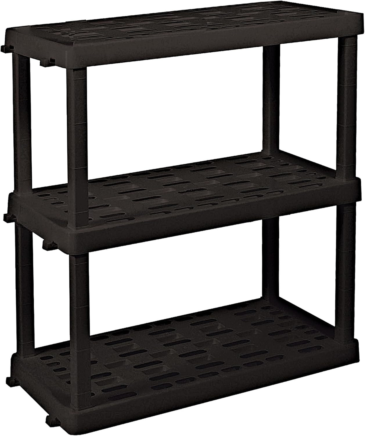 Hokku Designs Oskar Heavy Duty 3-Tier Interlocking Shelving Unit For ...
