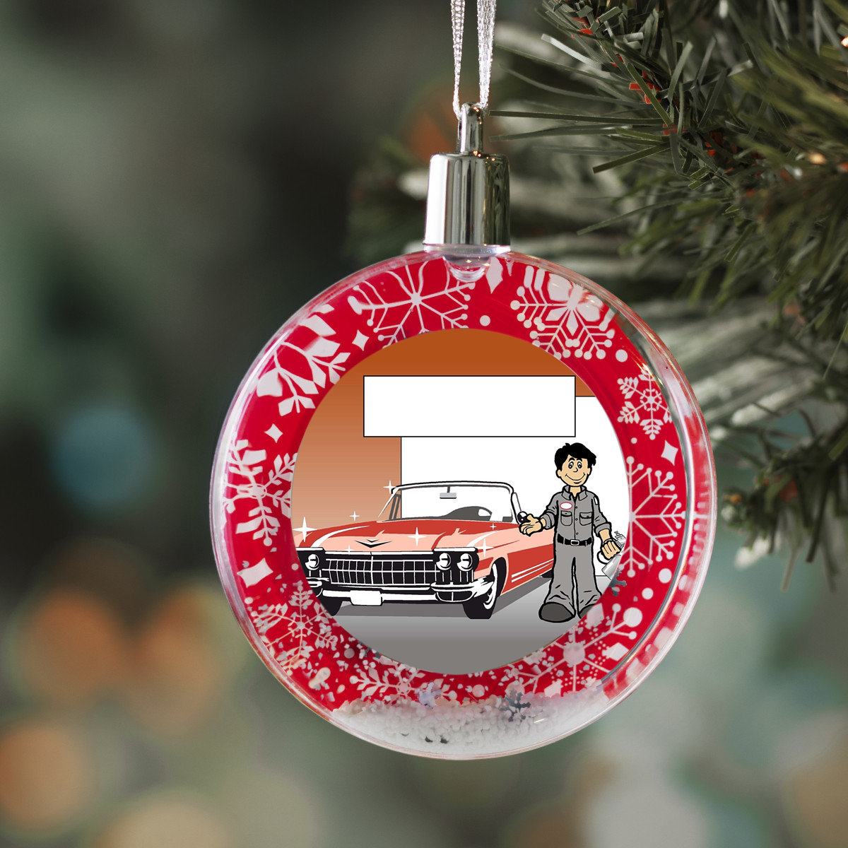 Printed Perfection Personalized Auto Body - Male Christmas Snow Globe ...