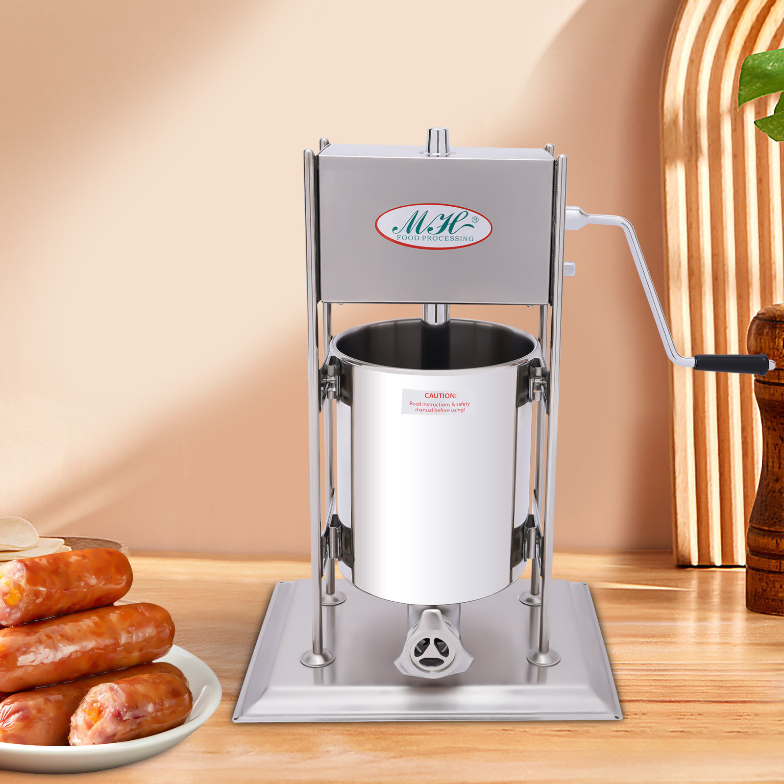 JOYDING 10L Vertical Sausage Stuffer Dual Speed Churro Maker | Wayfair