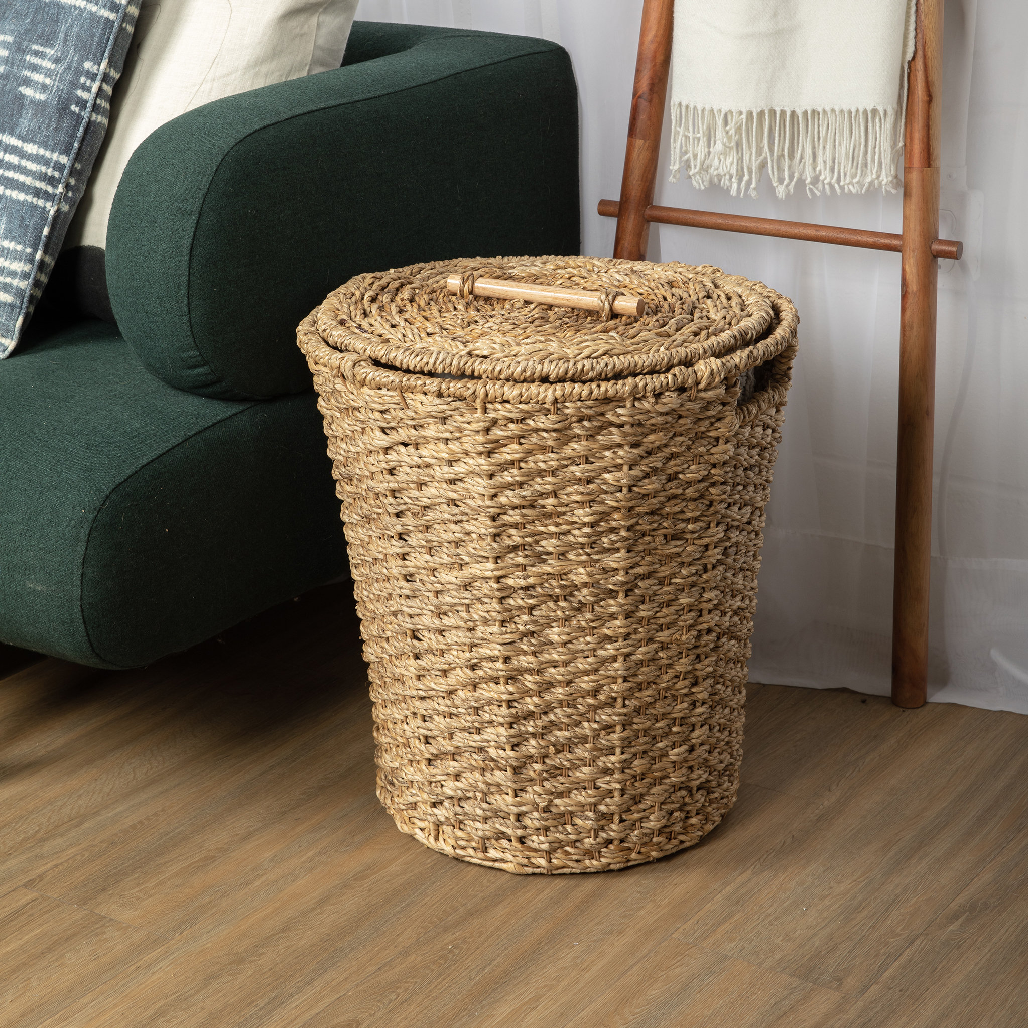 Bayou Breeze Andranique Wicker Storage Laundry Hamper | Wayfair