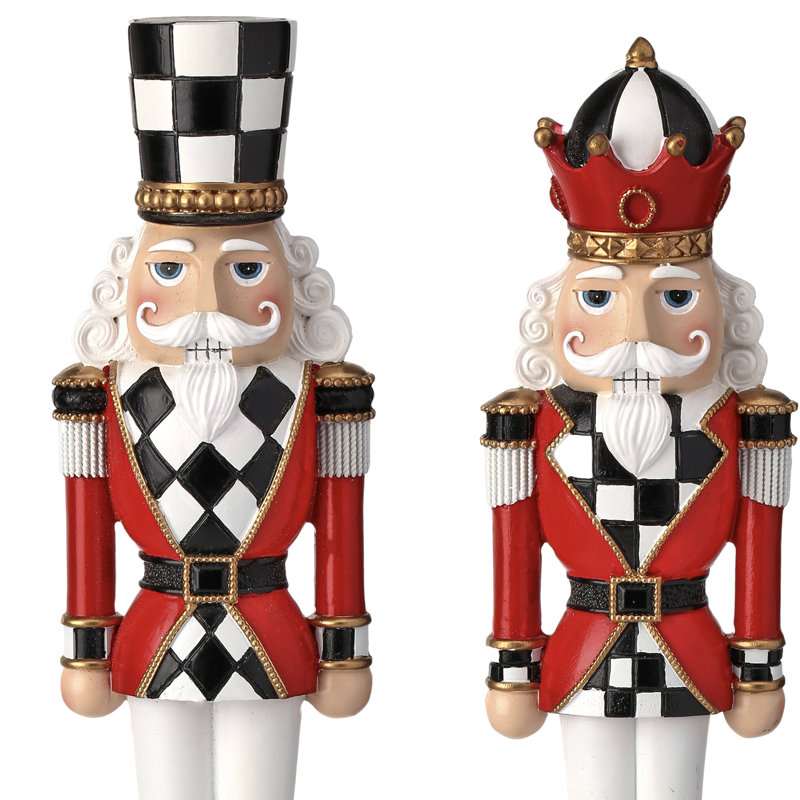 The Holiday Aisle® 13" Resin Nutcracker On Base Set of 2 & Reviews ...