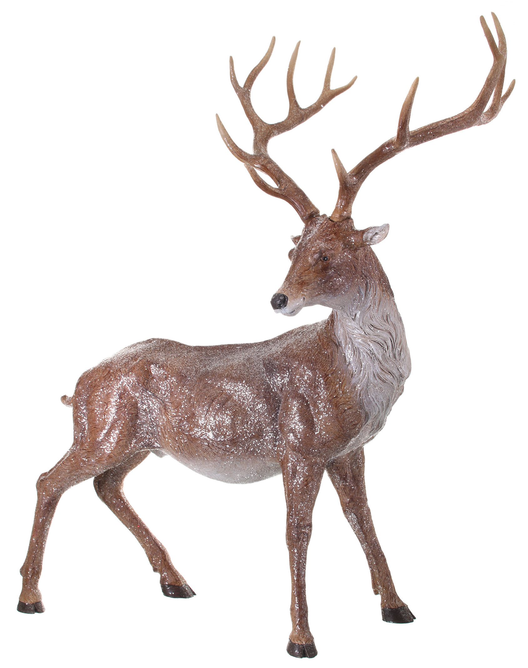 The Holiday Aisle® 30" Resin Frosted Standing Buck Deer - Wayfair Canada