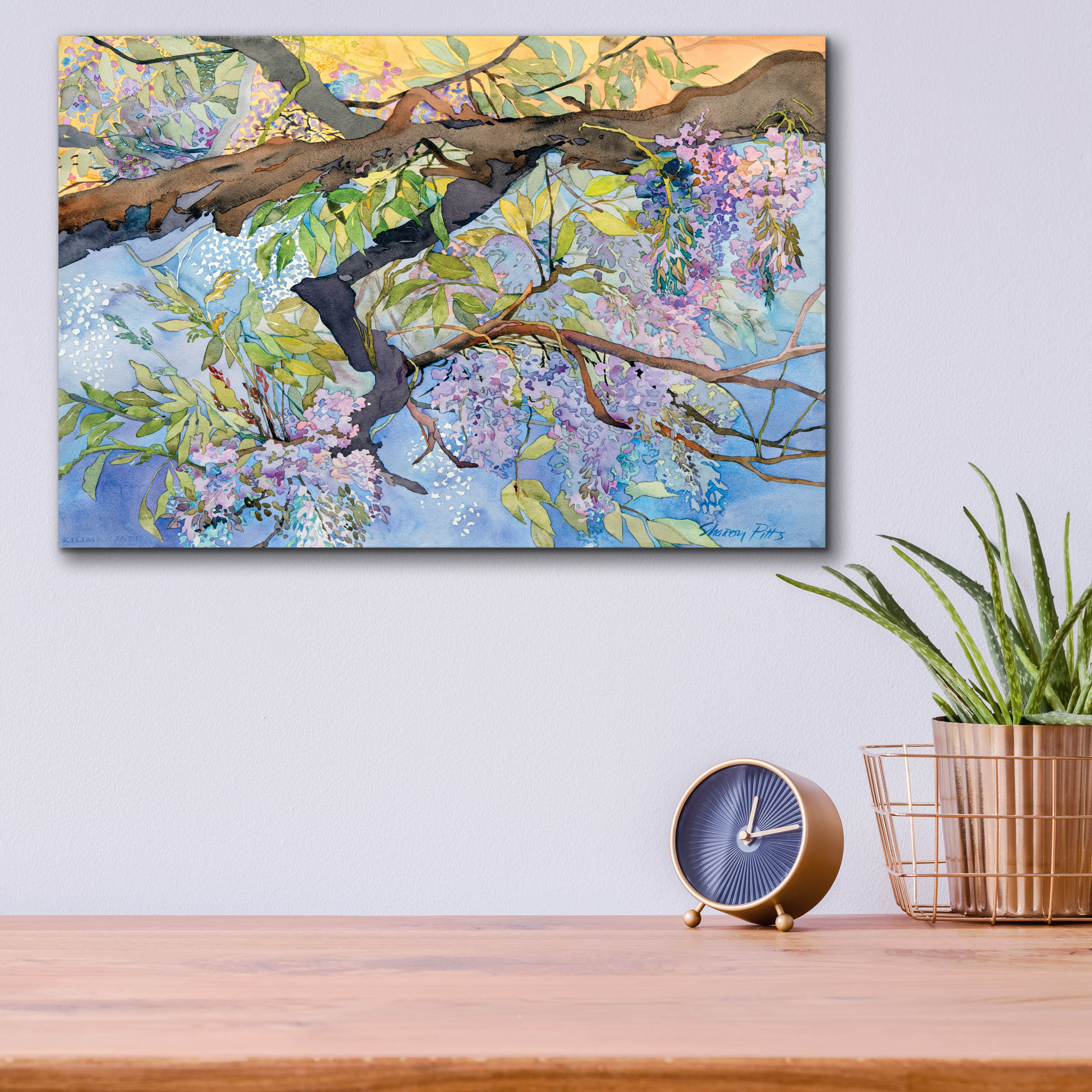Epic Art 'Wisteria, Van Vleck' By Sharon Pitts, Ac " Wisteria, Van ...