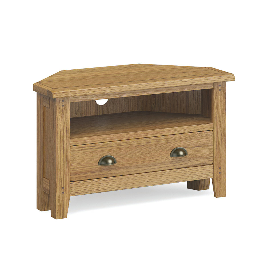 ClassicLiving Burcombe Oak Corner TV Unit | Wayfair.co.uk