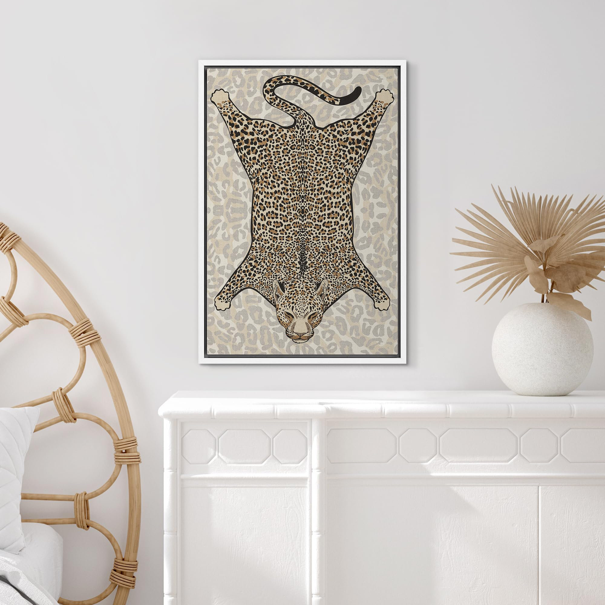 IDEA4WALL Bright Preppy Animals Leopard Lying Down Farmhouse Decor ...