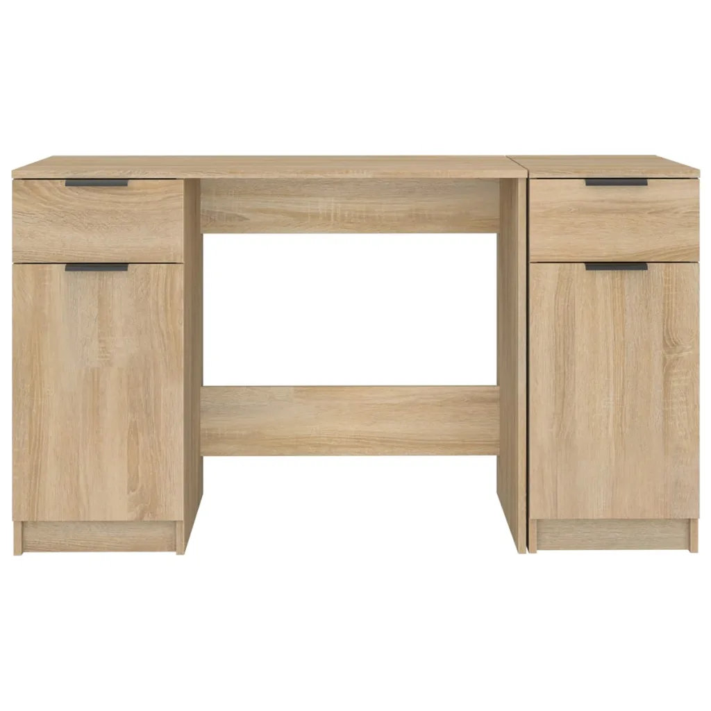 Latitude Run desk with side cabinet oak look | Wayfair.co.uk