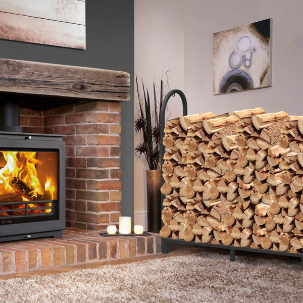 17 Stories 72'' W Metal Log Rack, Firewood Rack Holder, Wood Storage ...