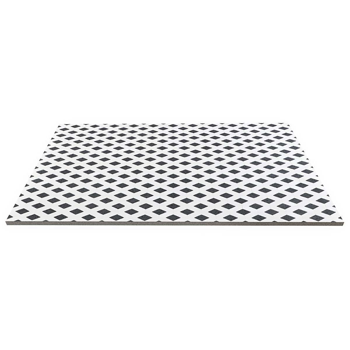 TileBar Cleopatra Diamond Truffle White Terrazzo And Nero Marquina ...