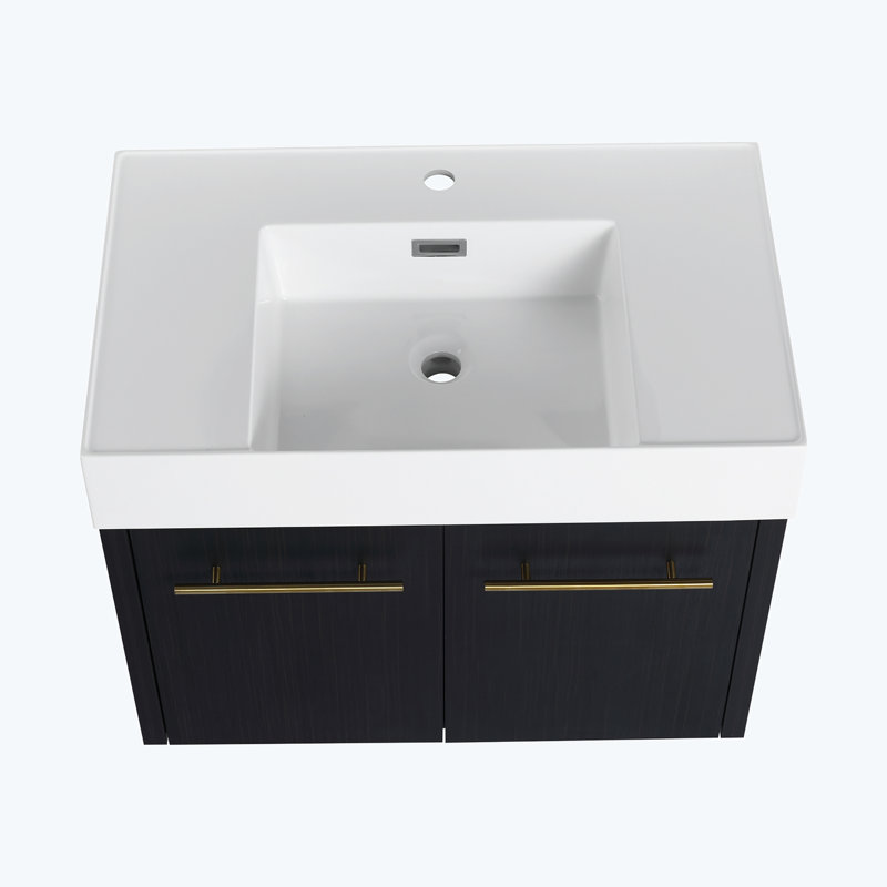 Mercer41 Olgen 29.5'' Single Bathroom Vanity with Resin Top | Wayfair