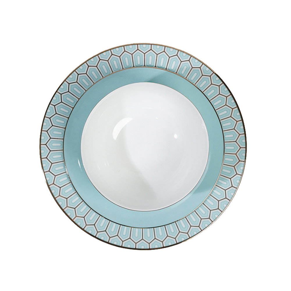Corrigan Studio® Ozarke's Tiffany Blue Plates Set & Reviews | Wayfair