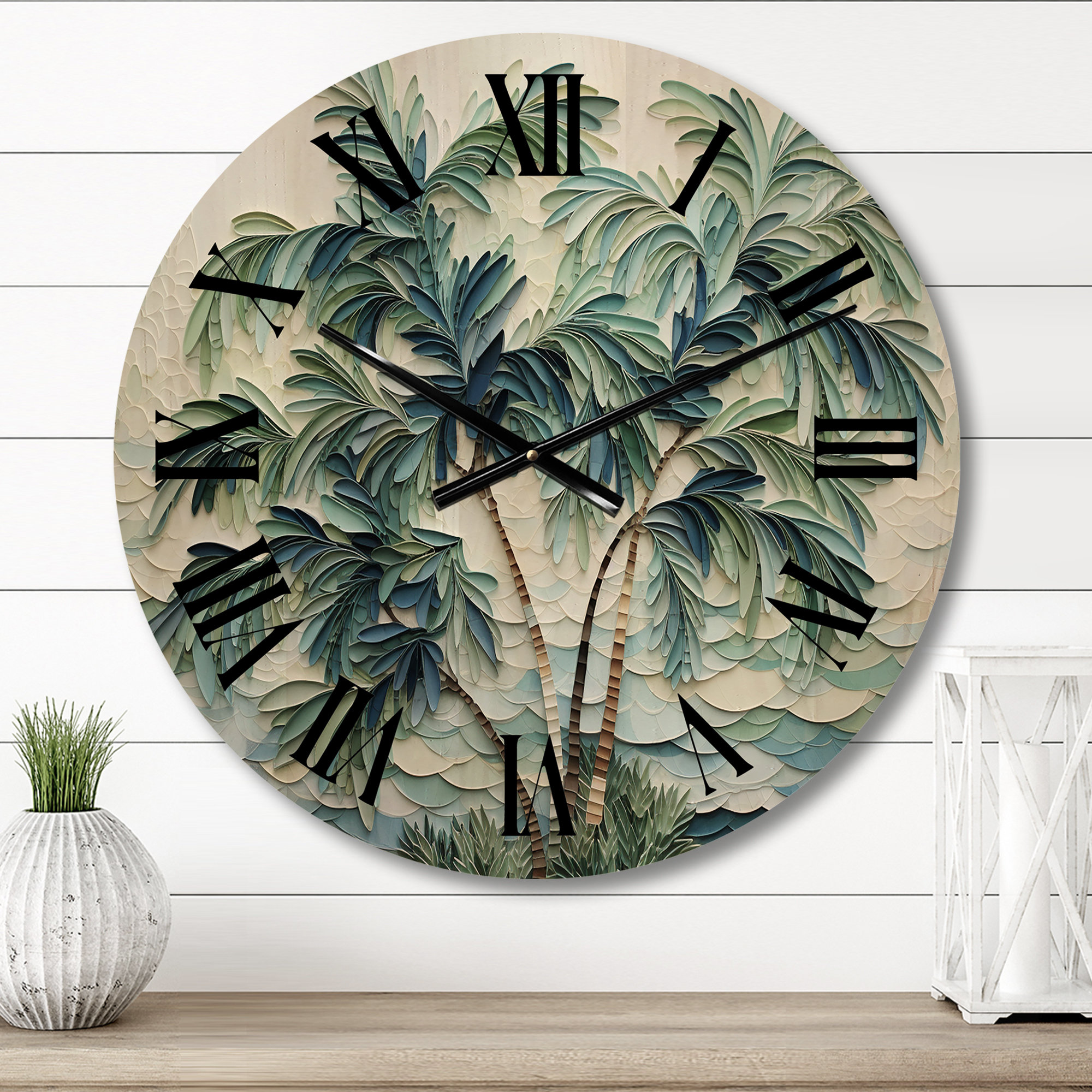 East Urban Home Green Minimalims Palm Trees VII - Palm Trees Oversized ...