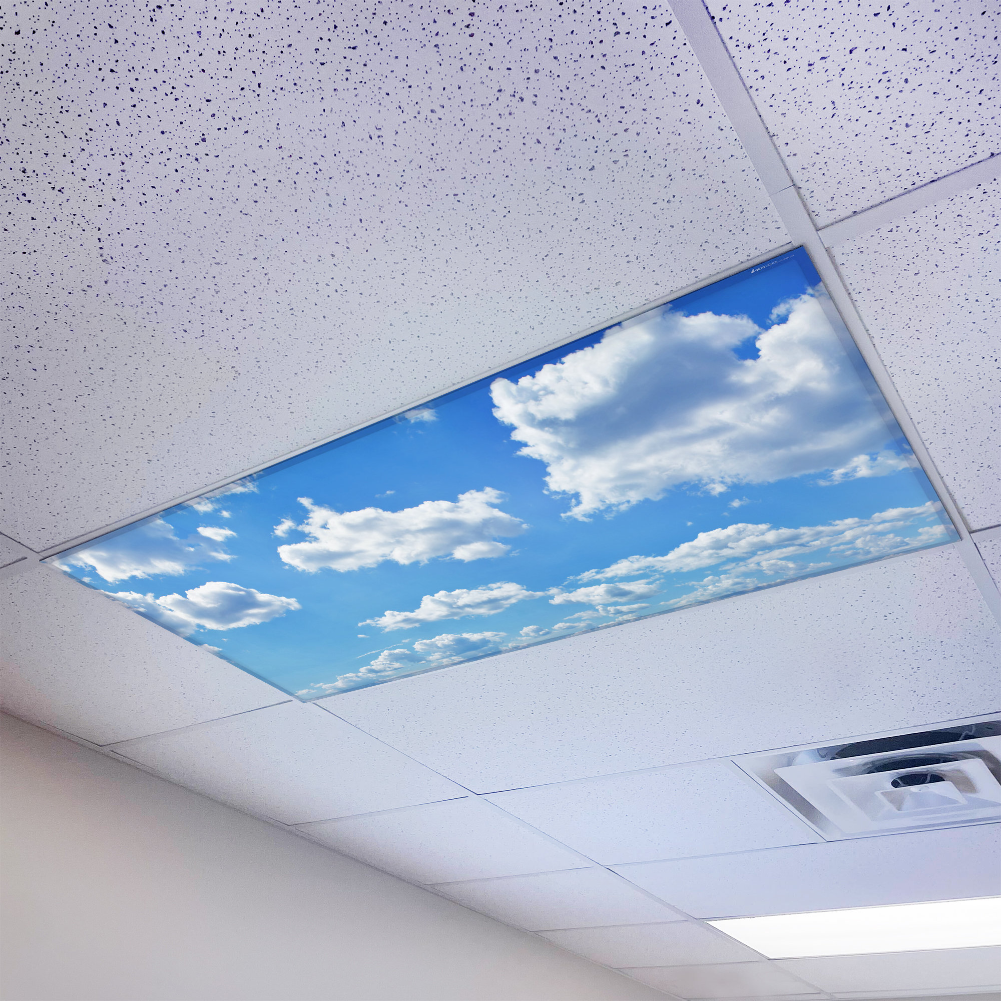 Octo Lights Cloud - Magnetic Fluorescent Light Cover for Ceiling Lights ...