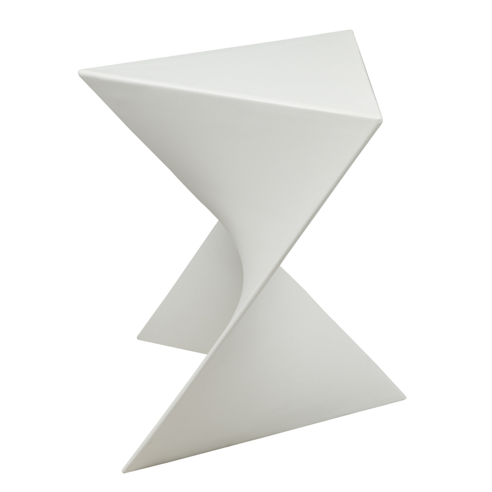 Orren Ellis Saralie Modern ABS Plastic Side Table – Curved Geometric ...