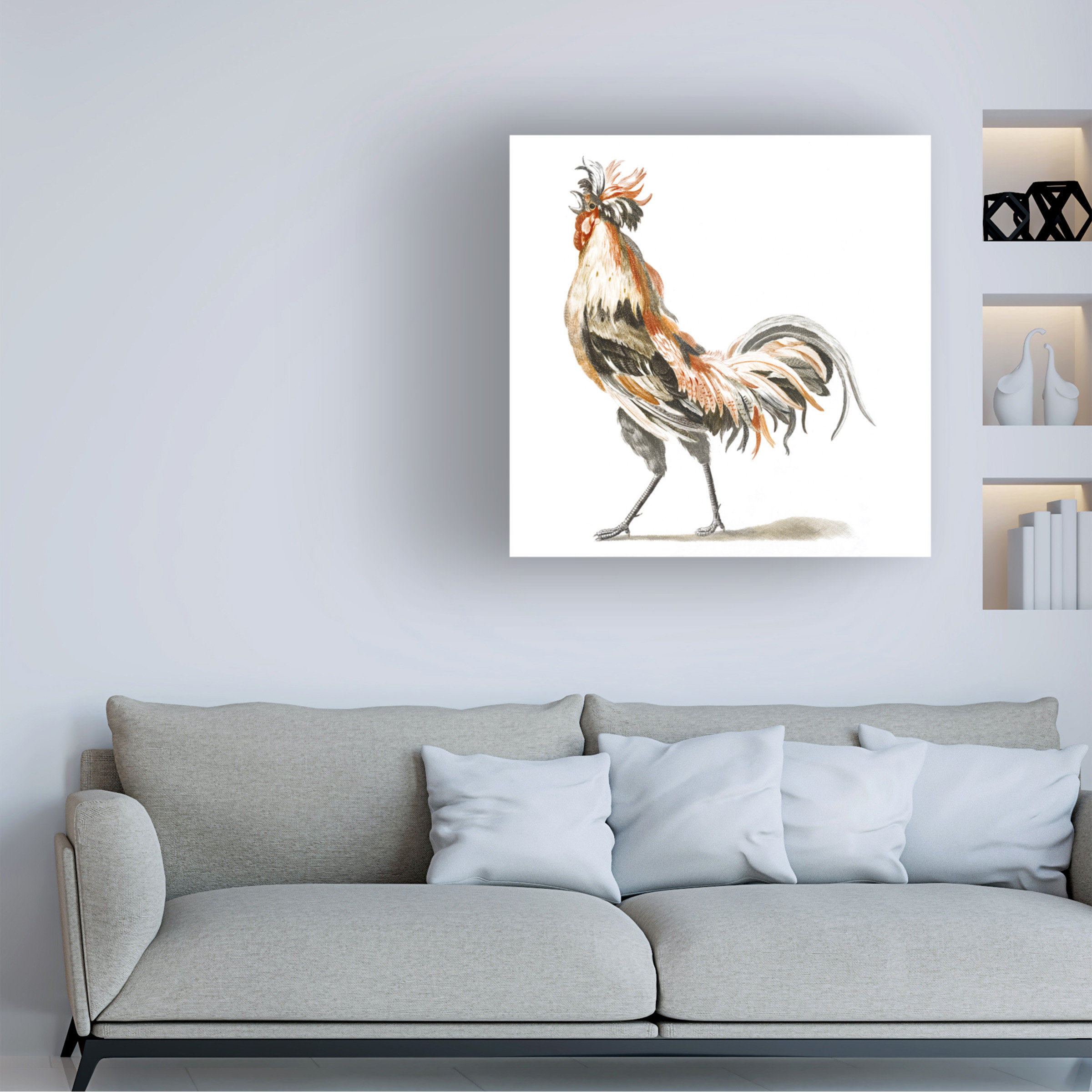 Ebern Designs Bolog Johan Teyler Teyler Roosters II Canvas Art | Wayfair