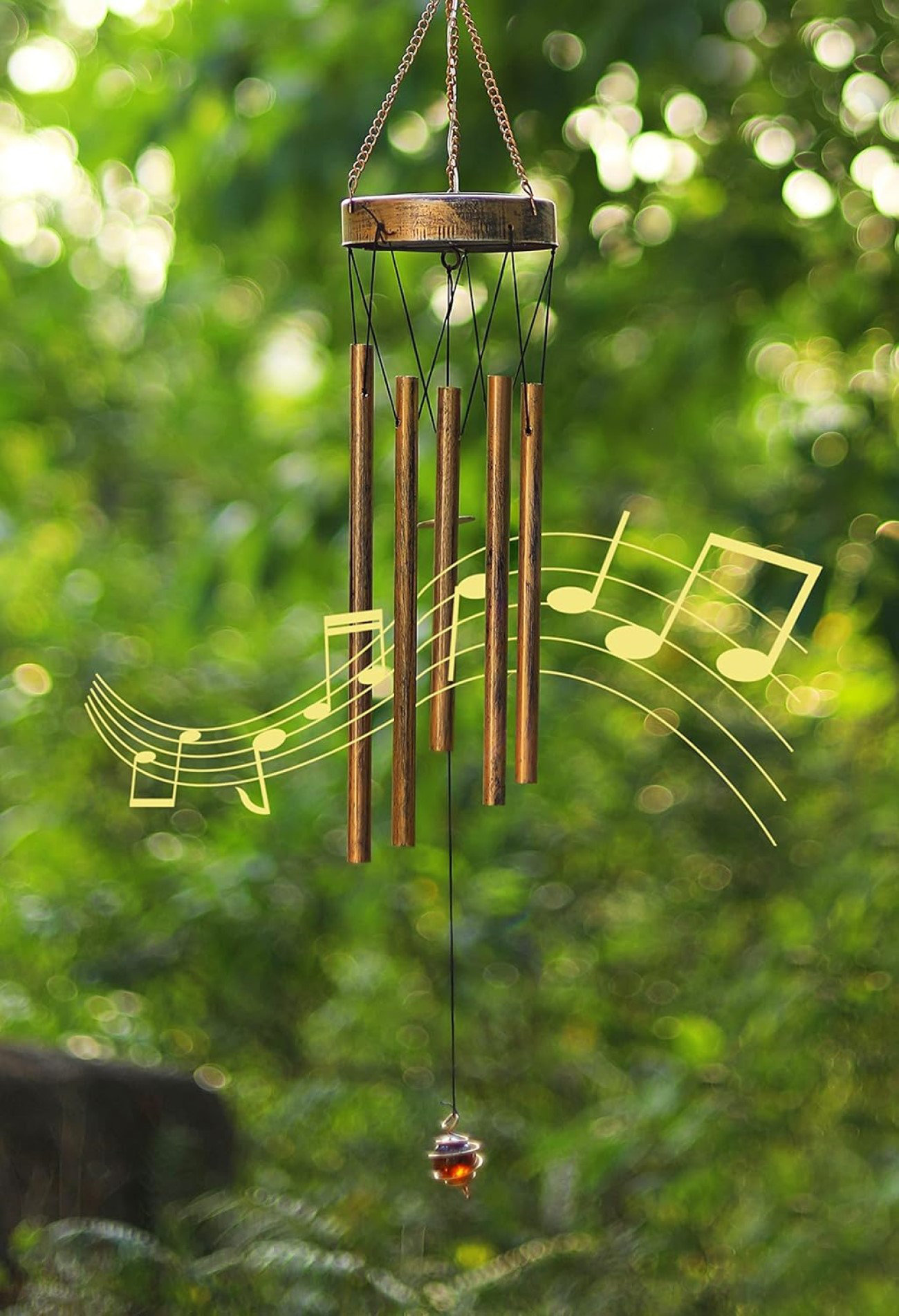 Arlmont & Co. Solar Wind Chimes Sun Wind Chime Outdoor Clearance W ...
