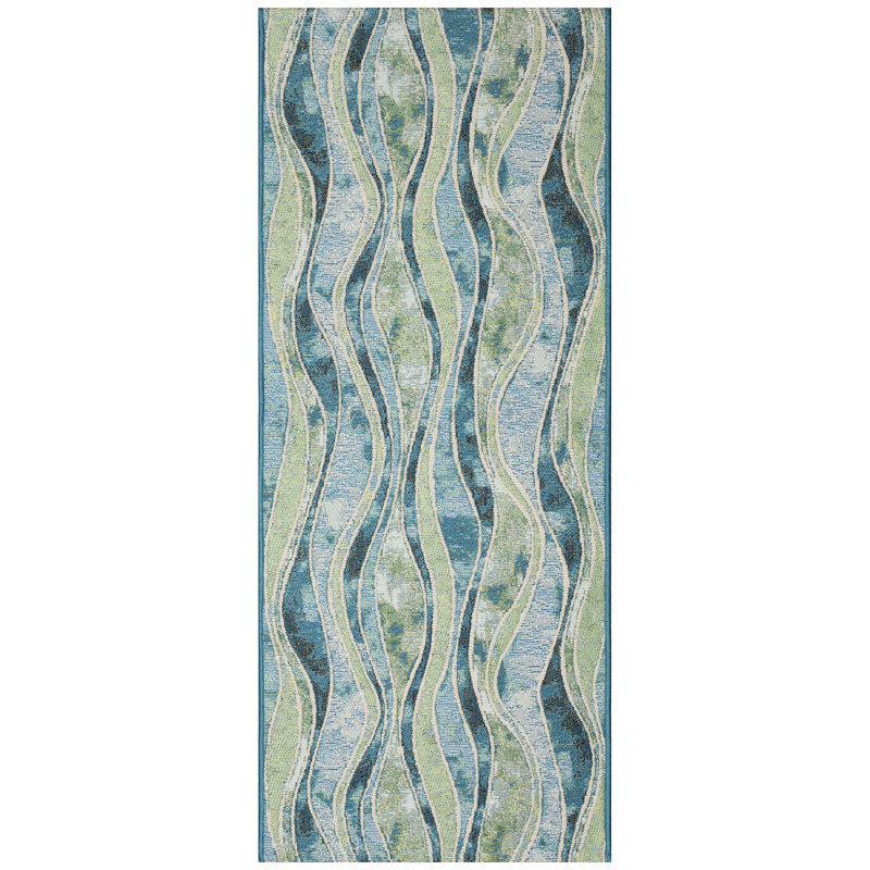 Wrought Studio™ Diangelo Wave Kitchen Mat | Wayfair