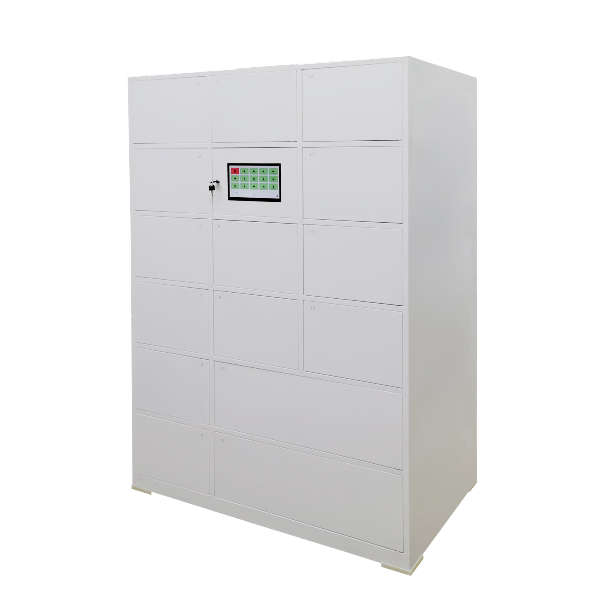 FixtureDisplays 48 X 26 X 70" Keyless Touchscreen White Storage Lockers ...
