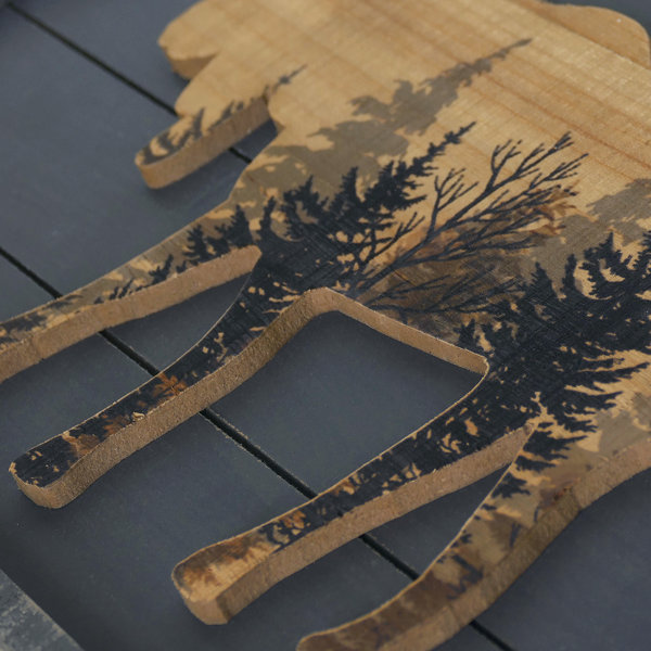Millwood Pines Forest Moose Wood Wall Décor & Reviews | Wayfair
