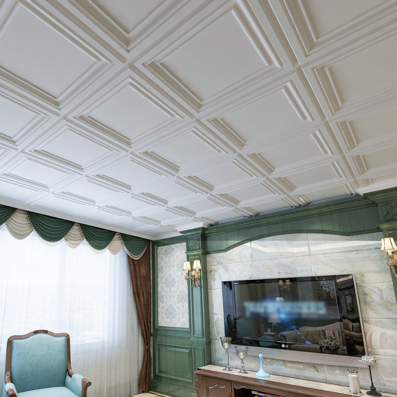 Art3d 2 Ft. X 2 Ft. Glue-Up or Drop-in PVC Ceiling Tile & Reviews | Wayfair