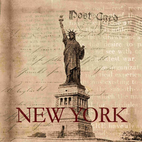 Ebern Designs New York Postcard On Canvas Print | Wayfair