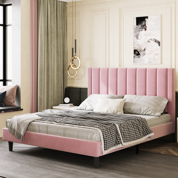 Willa Arlo Interiors Ozella Upholstered Platform Bed & Reviews | Wayfair