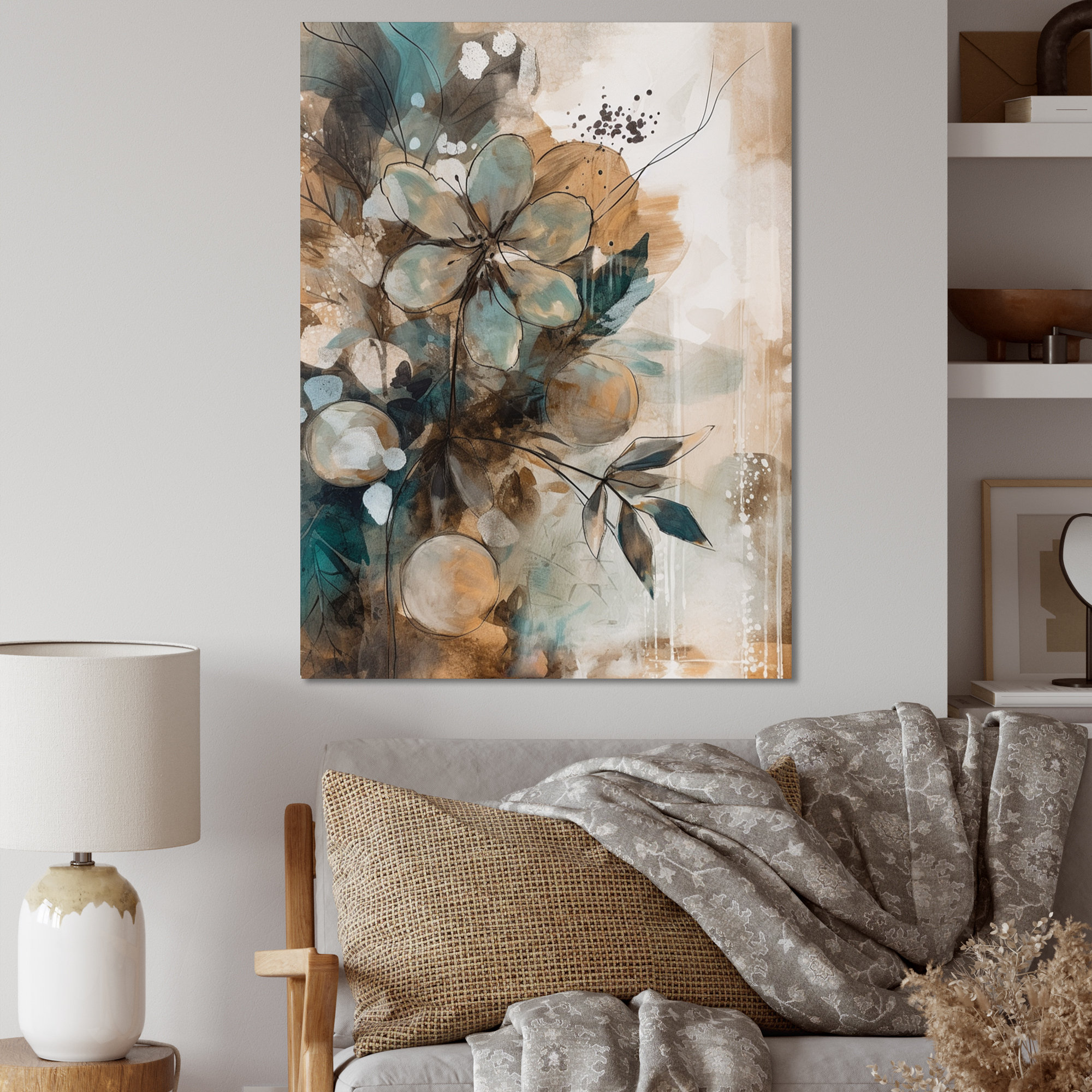Red Barrel Studio® Ruhan Brown And Green Abstract Bohemia - Boho ...