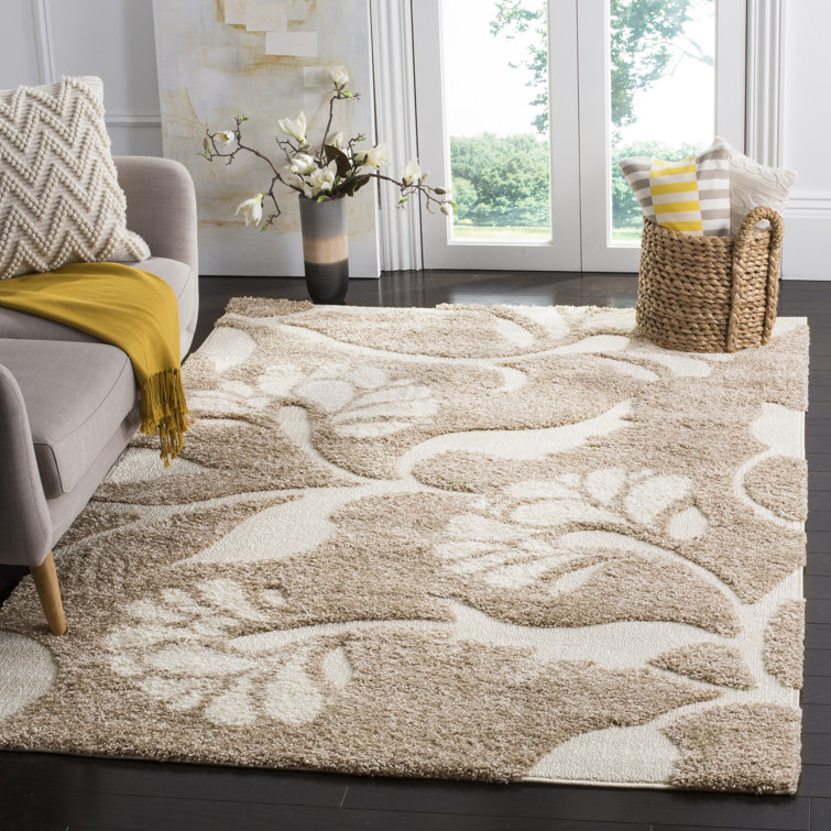 House of Hampton® Dominga Shag Performance Floral Rug & Reviews | Wayfair