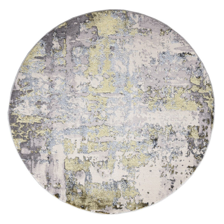 Astoria Grand Round Sylmar Machine Woven Yellow Area Rug | Wayfair.co.uk
