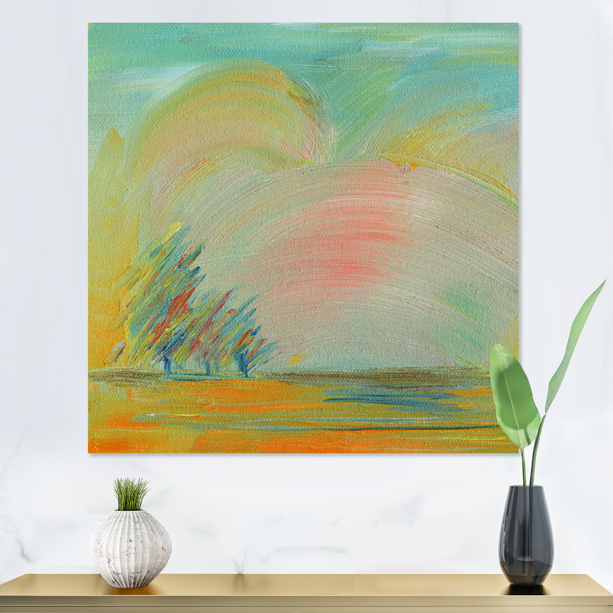 Winston Porter Watercolor Autumn Landscape - on - Wayfair Canada