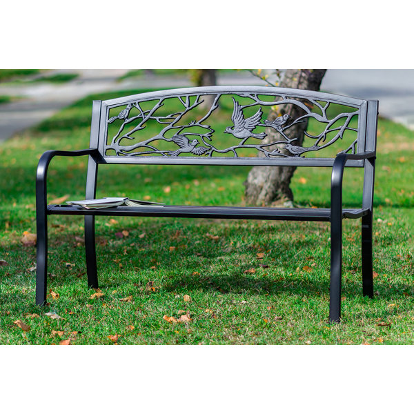 Laurel Foundry Modern Farmhouse Avery Metal Outdoor Bench & Reviews ...
