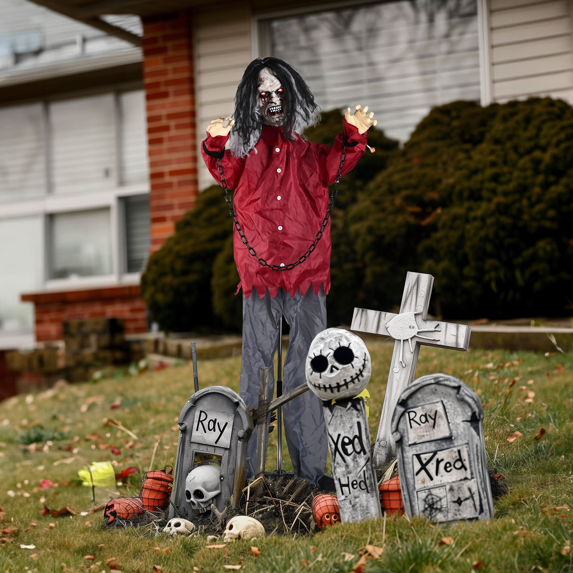 The Holiday Aisle® Niland Animated Halloween Zombie Decoration 5.5Ft ...