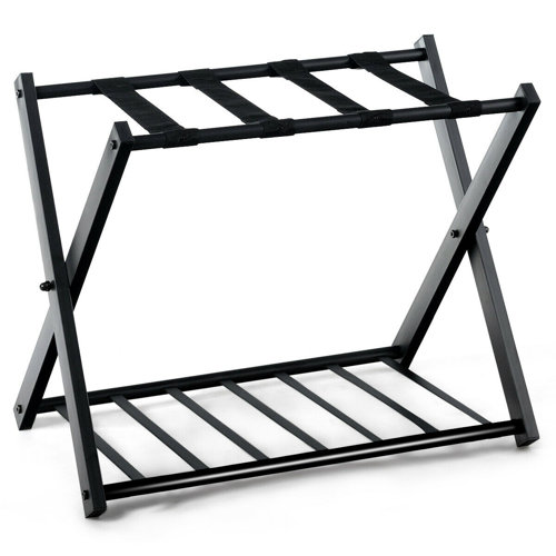Costway Folding Metal Luggage Rack & Reviews | Wayfair