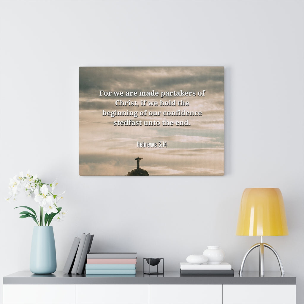 Trinx Partakers Of Christ Hebrews 3:14 Christian Wall Art Bible Verse ...