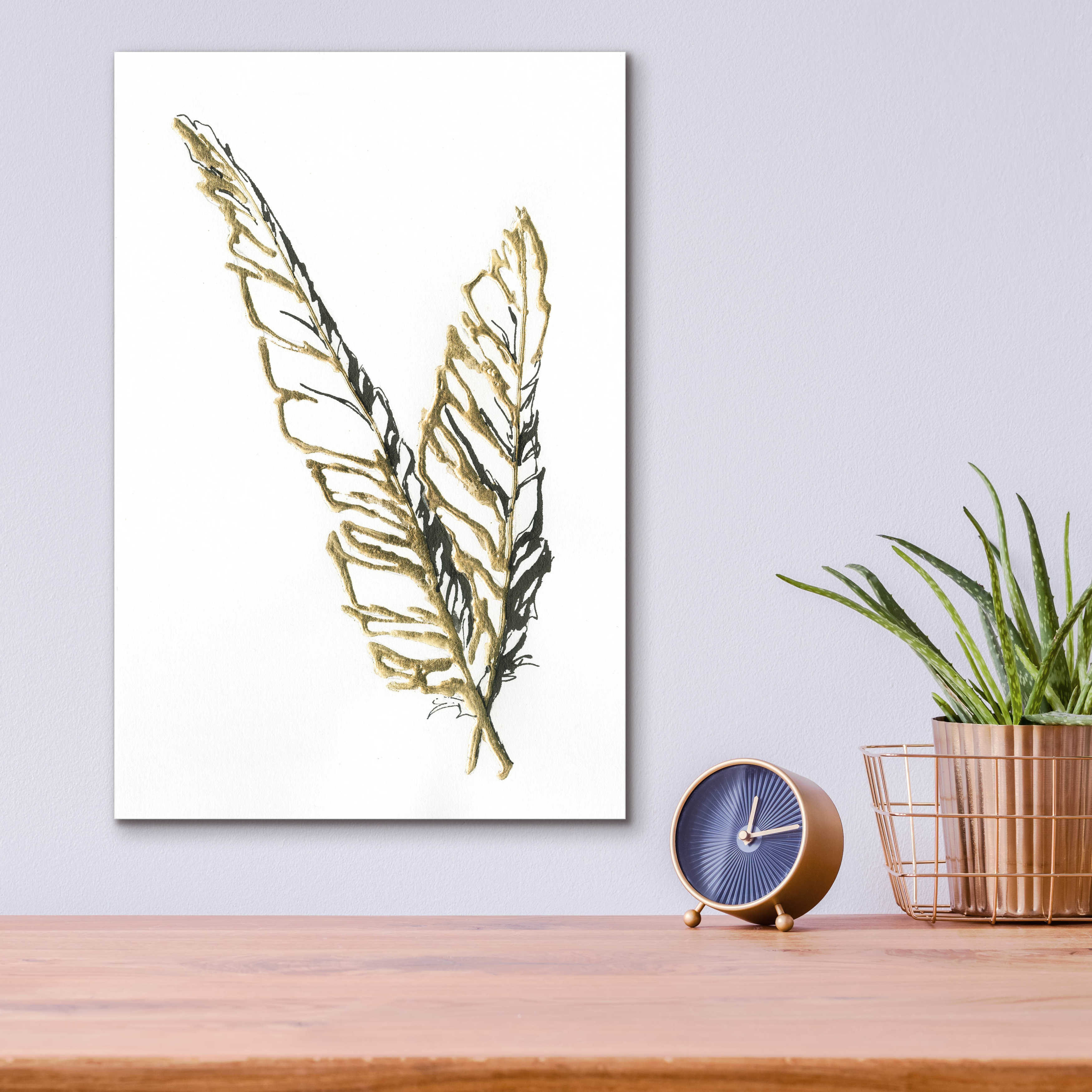 House of Hampton® Gilded Raven Feather by Chris Paschke - Unframed ...