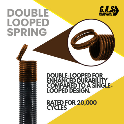 G.A.S. Hardware Heavy-Duty Double-Looped Garage Door Extension Spring ...