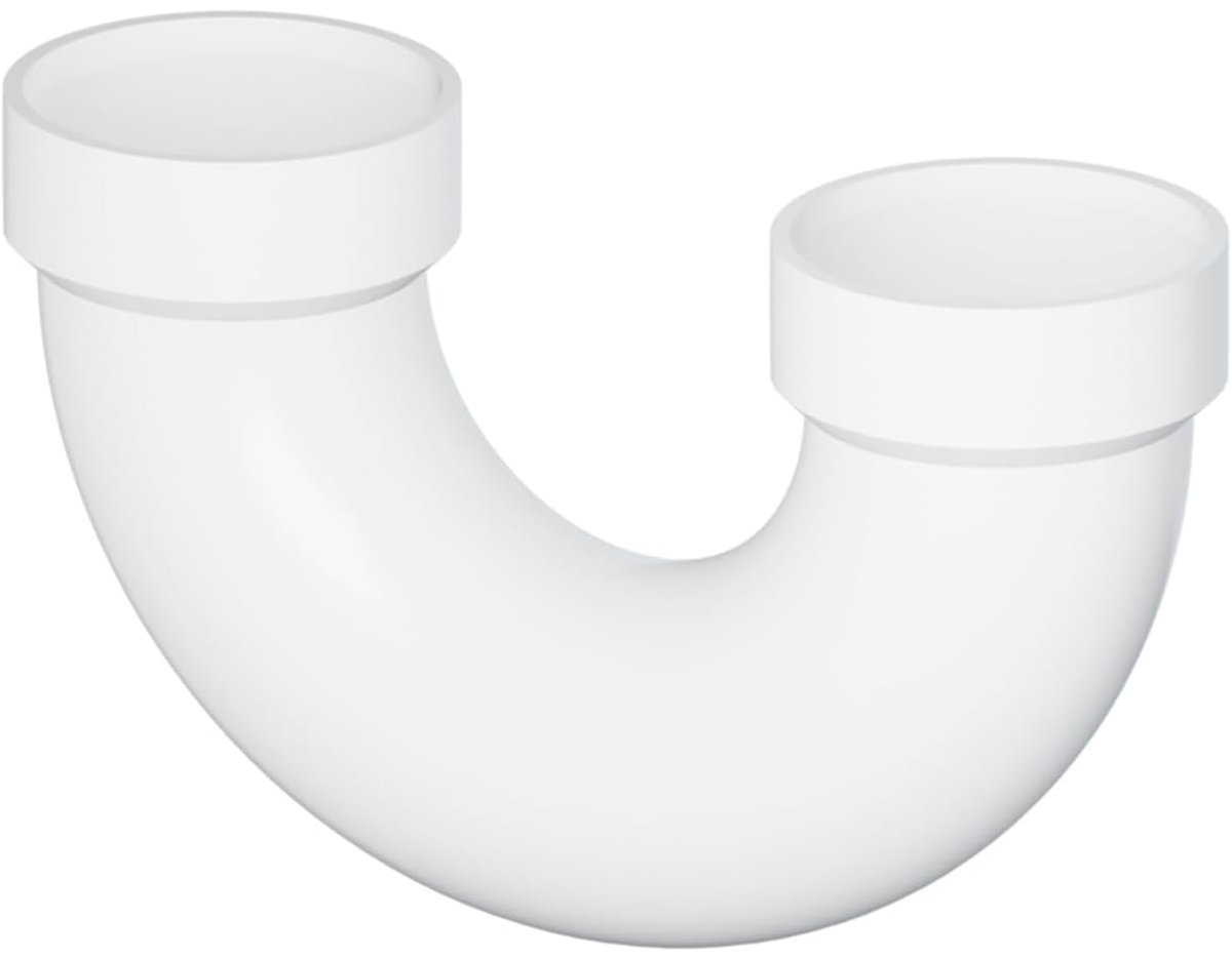 Supply Giant 3 in. PVC DWV Return Bend H x H, White PVC Drain, Waste ...